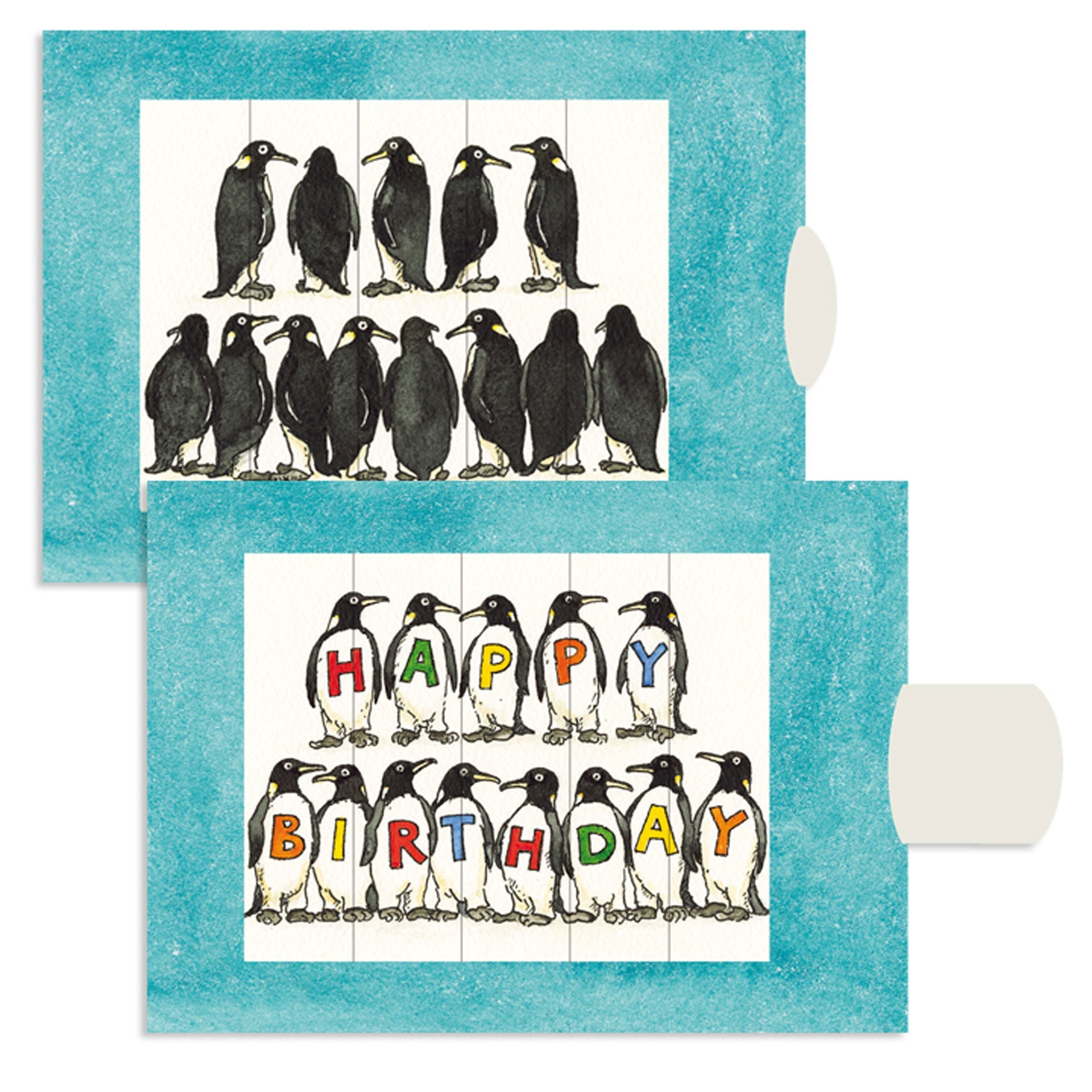 Living card "Penguins"